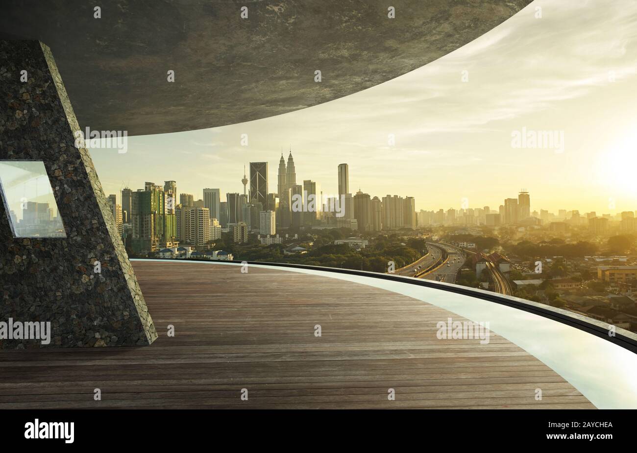 View from balcony at night hi-res stock photography and images - Alamy