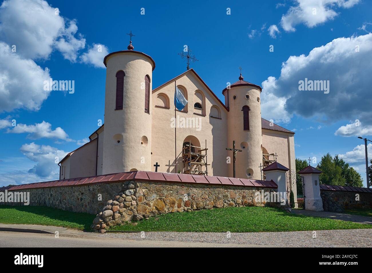 Kamai, fortified church of St. John the Baptist Stock Photo - Alamy