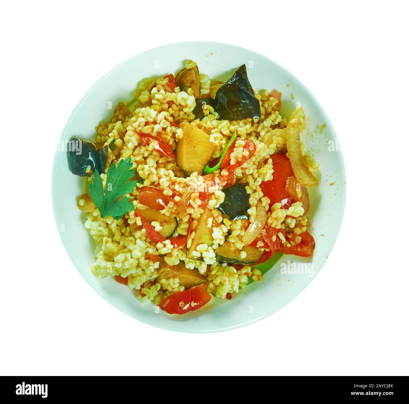 Bulgur salad with roast tomato Stock Photo - Alamy