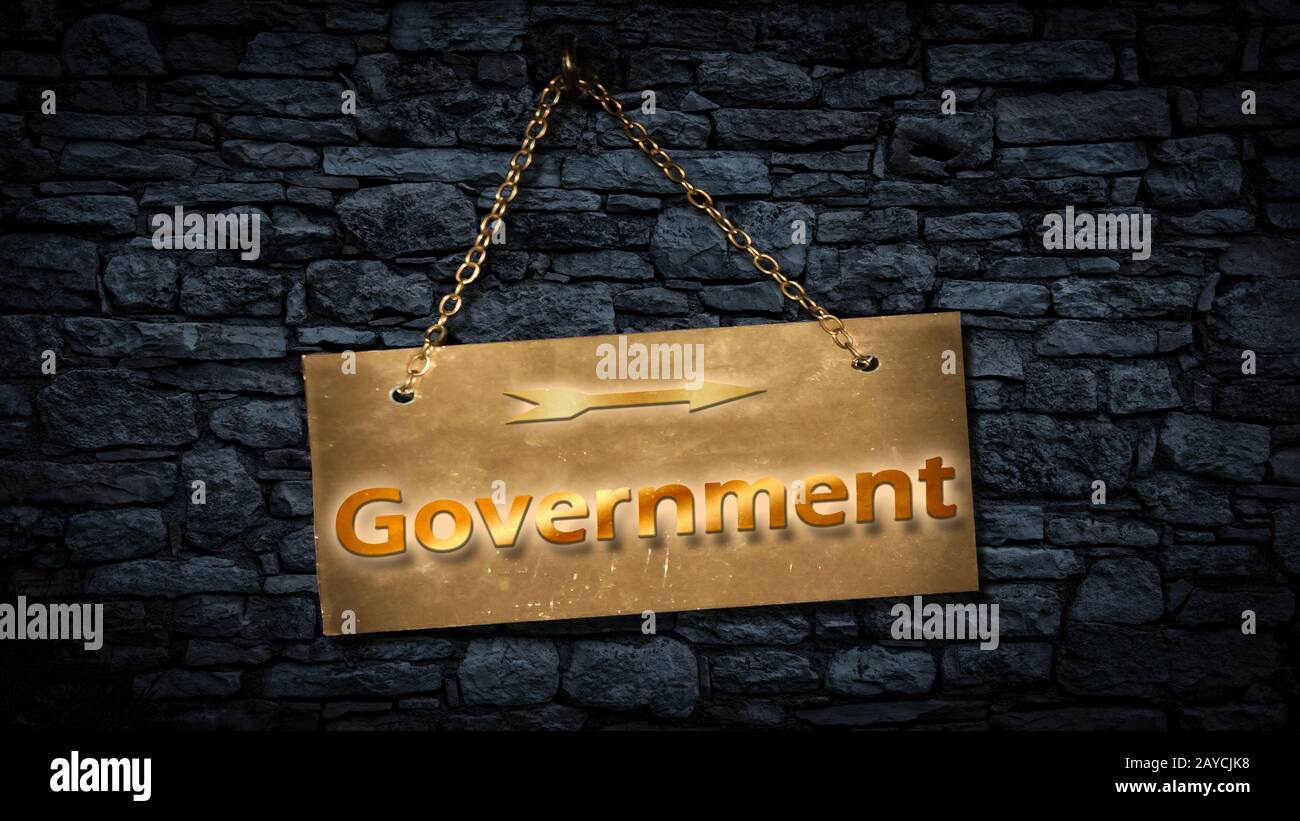 Street Sign to Government Stock Photo - Alamy