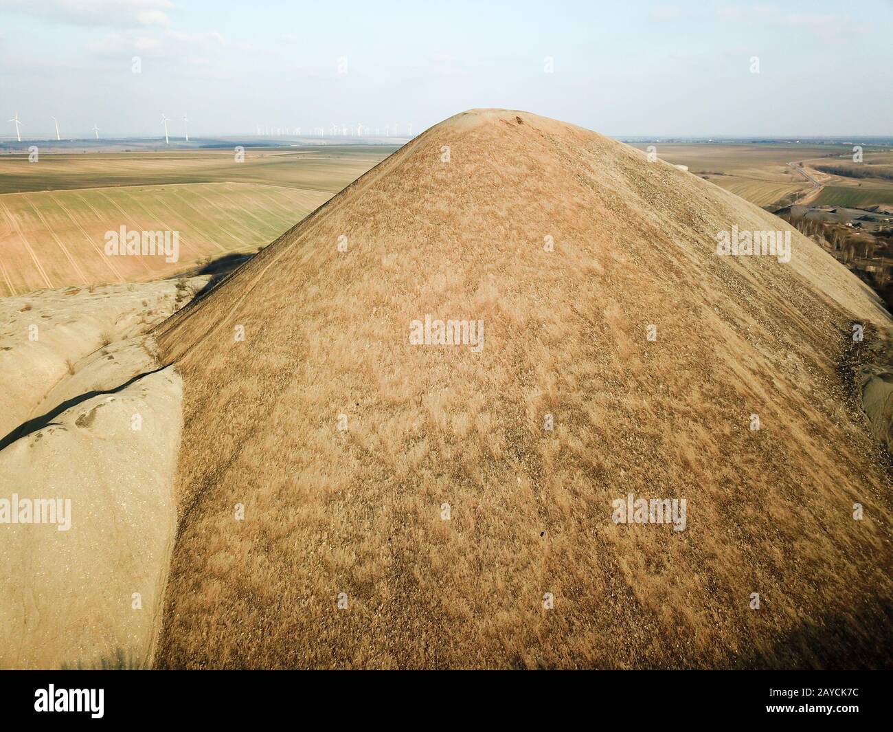 Mining area, photographing a tailings dump from the air Stock Photo - Alamy