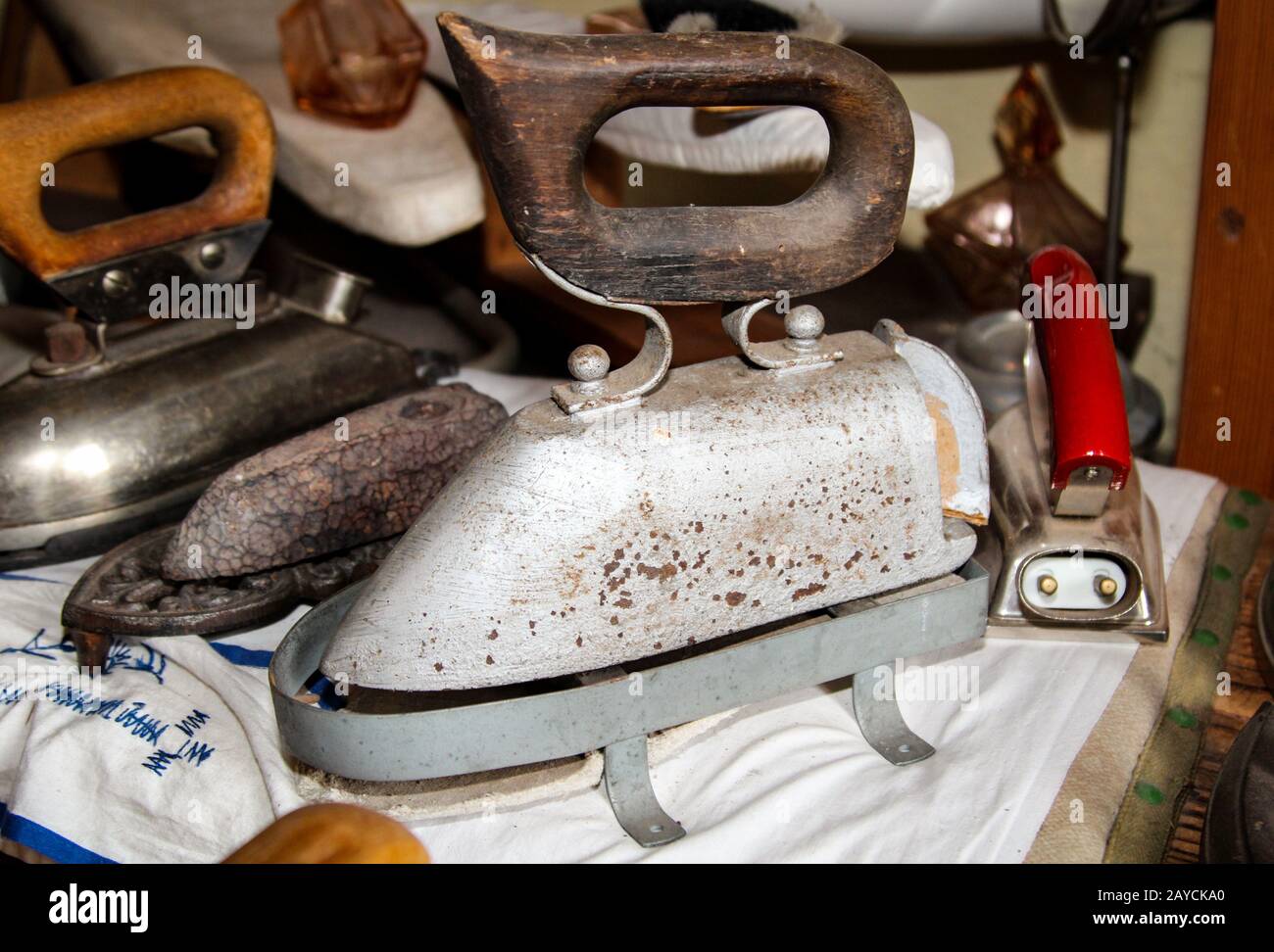 A detail shot of an old iron Stock Photo - Alamy