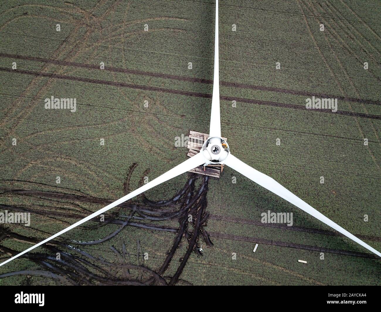 mounted rotor of a wind turbine before demounting Stock Photo - Alamy