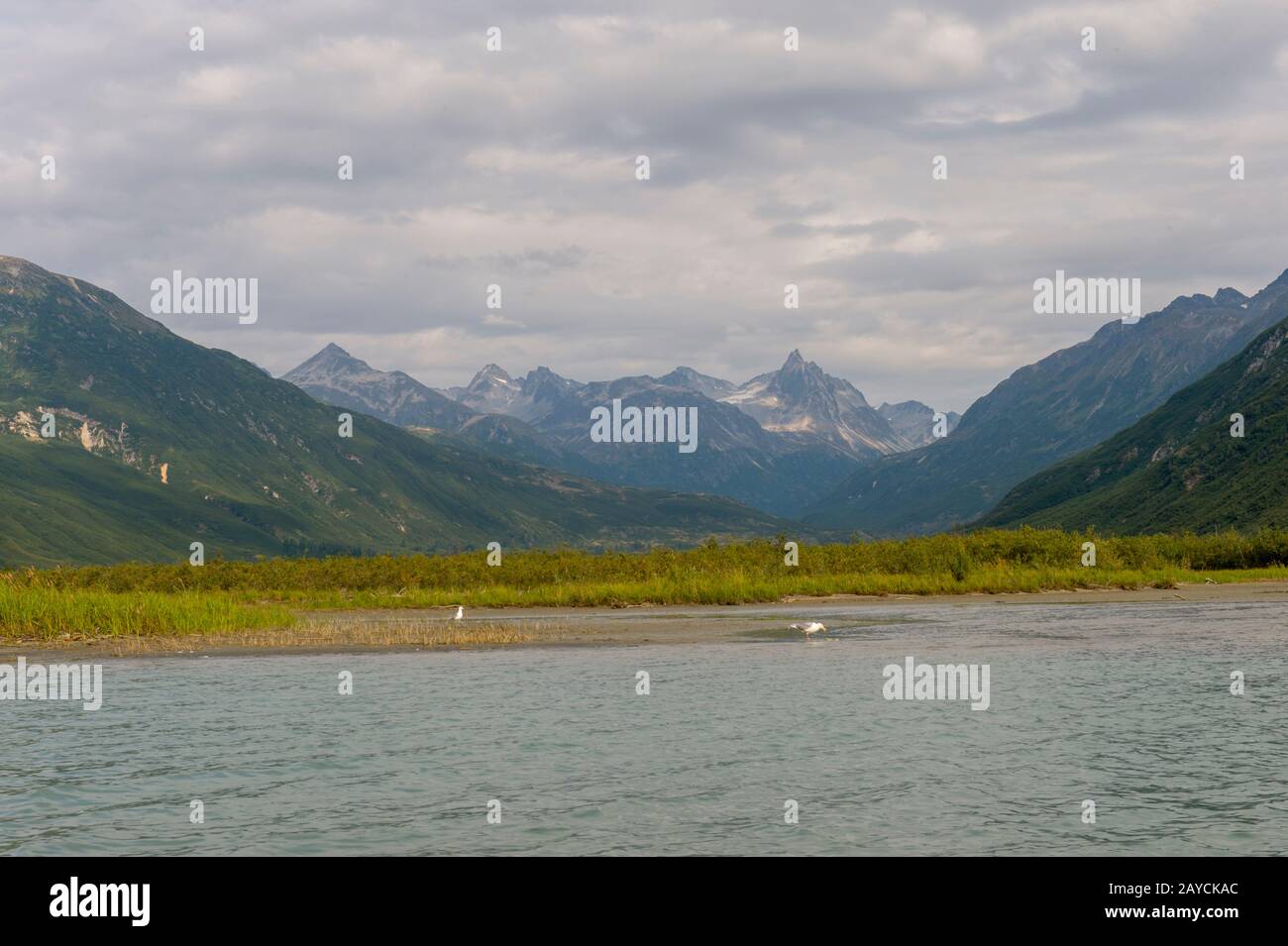View of the north end of Lake Crescent in Lake Clark National Park and ...