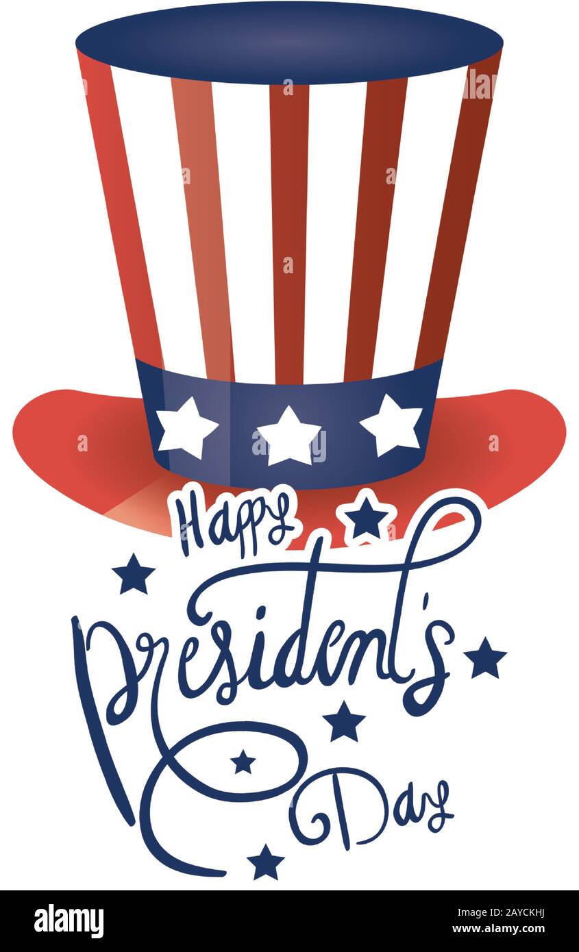 president day hat with usa flag and lettering Stock Vector Image & Art ...