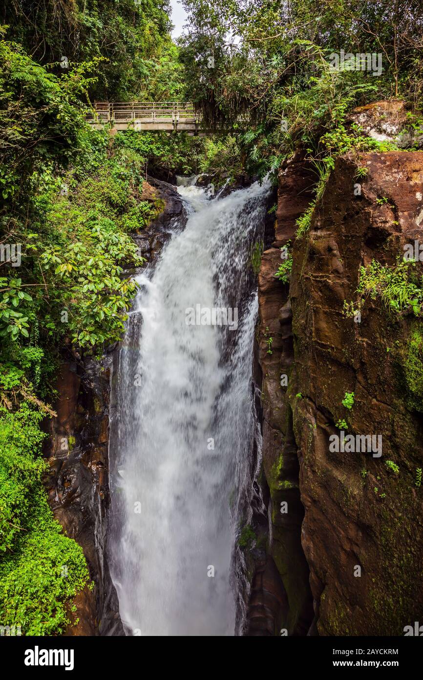 Powerful stream of one of the many waterfalls Stock Photo - Alamy