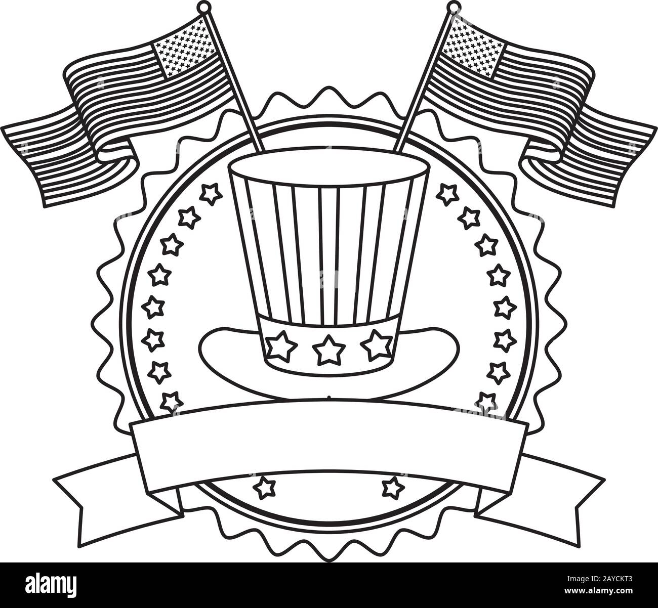 president day hat with usa flag seal stamp Stock Vector Image & Art - Alamy