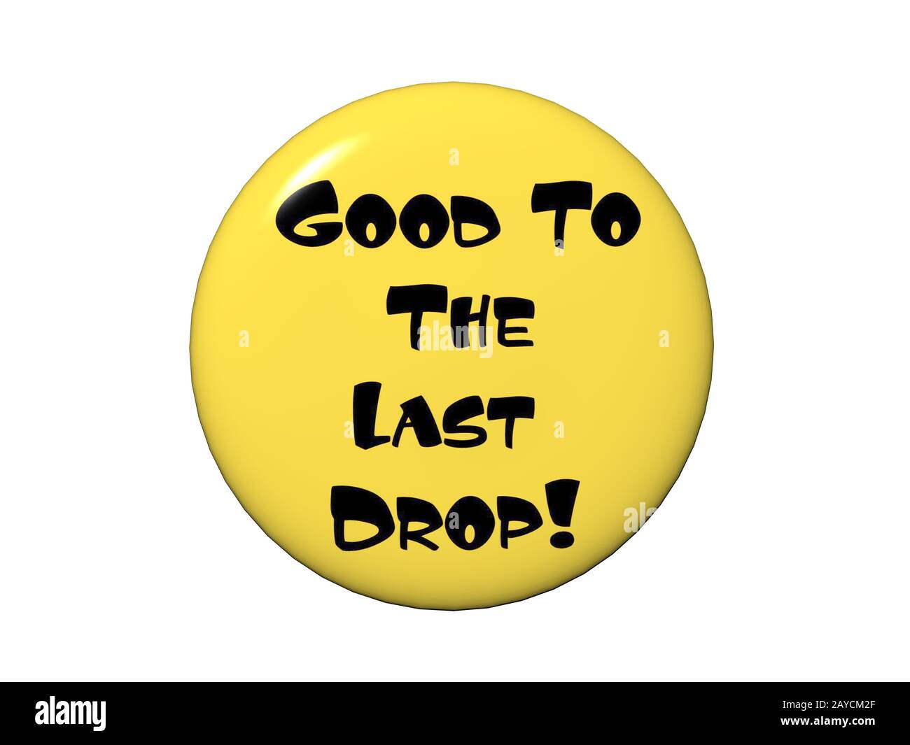 yellow button with black inscription Stock Photo - Alamy