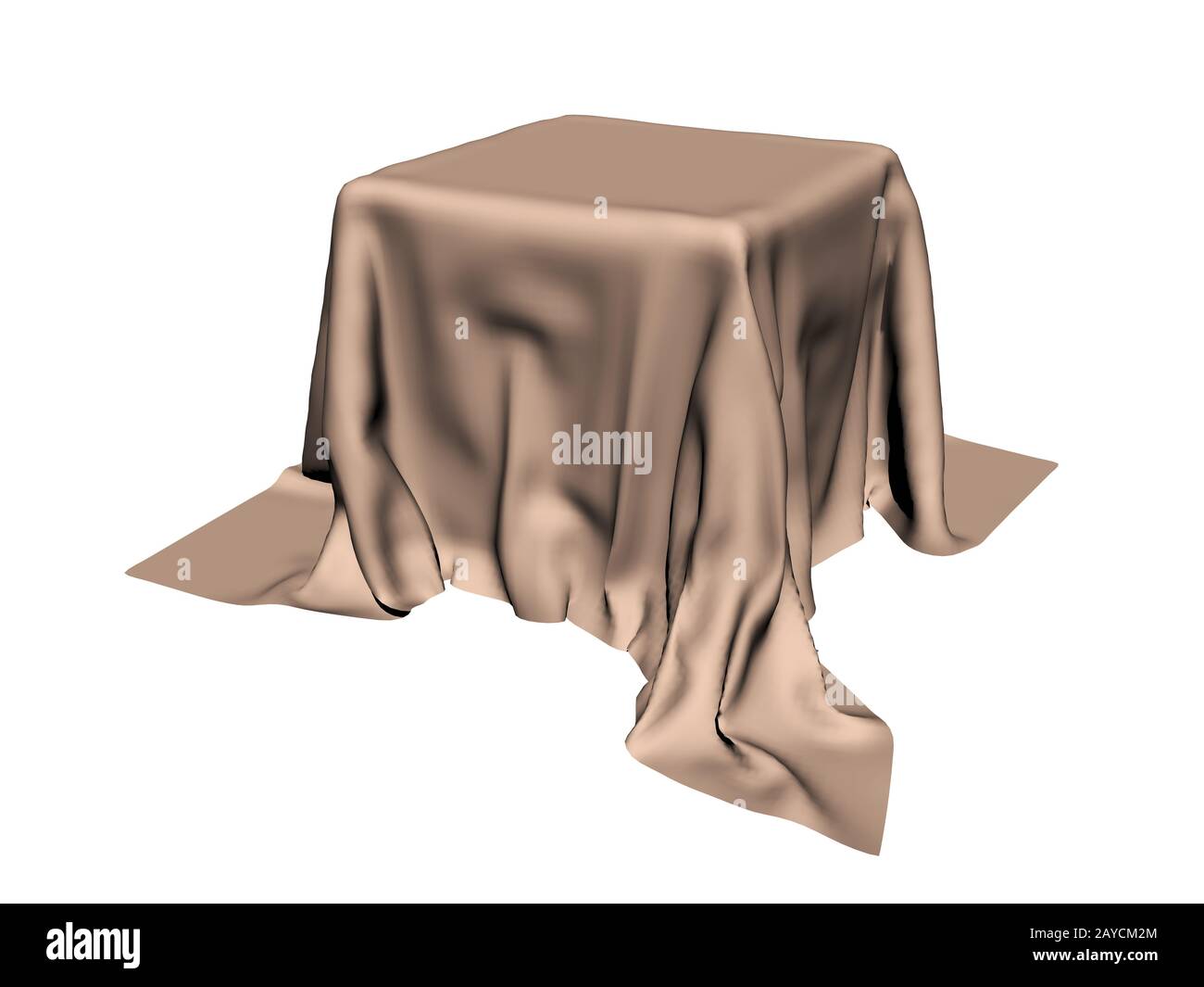 Podium covered with long cloth Stock Photo - Alamy