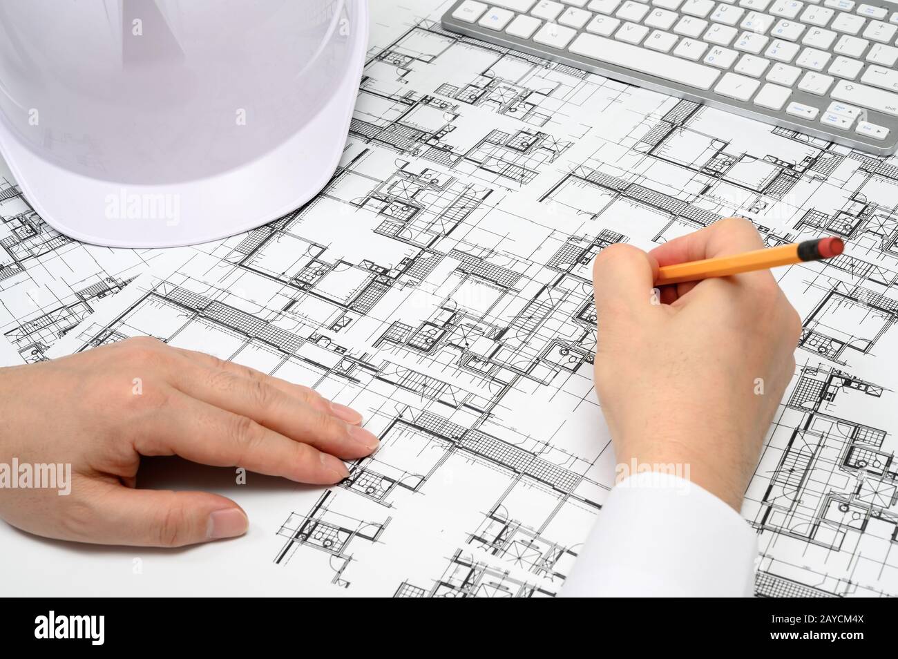 Architectural drawing pencil house plan hi-res stock photography and ...