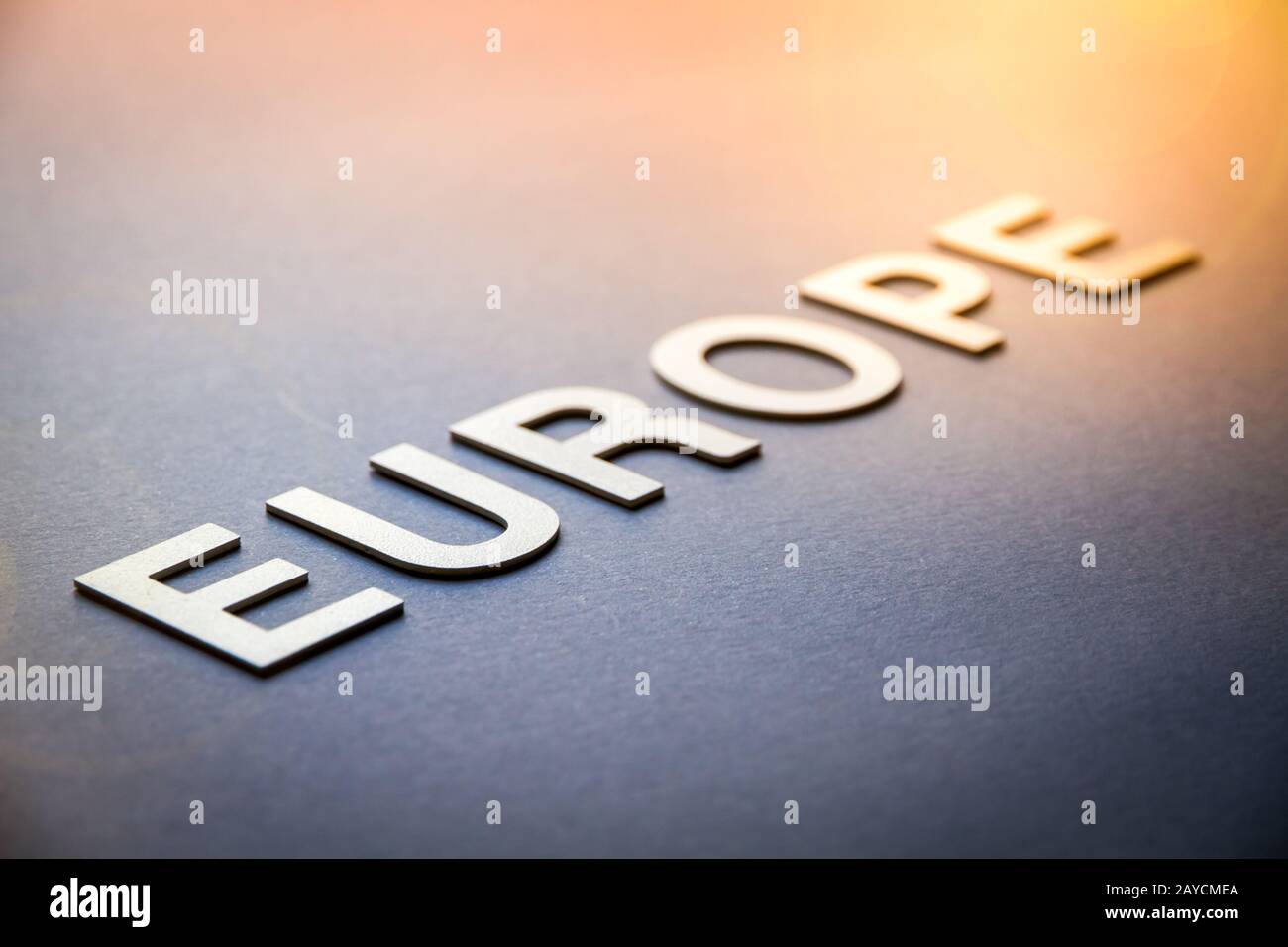 Word Europe written with white solid letters Stock Photo - Alamy