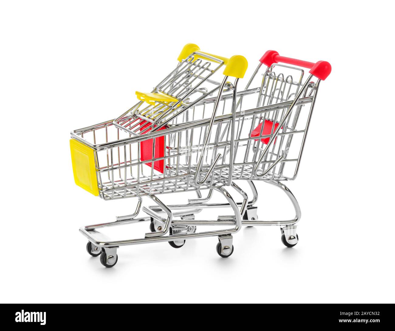 Store grocery carts Cut Out Stock Images & Pictures - Alamy