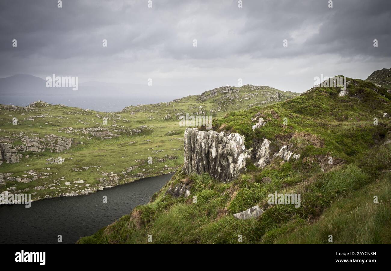 Coastline at the cliffs of mizen head in ireland Stock Photo - Alamy