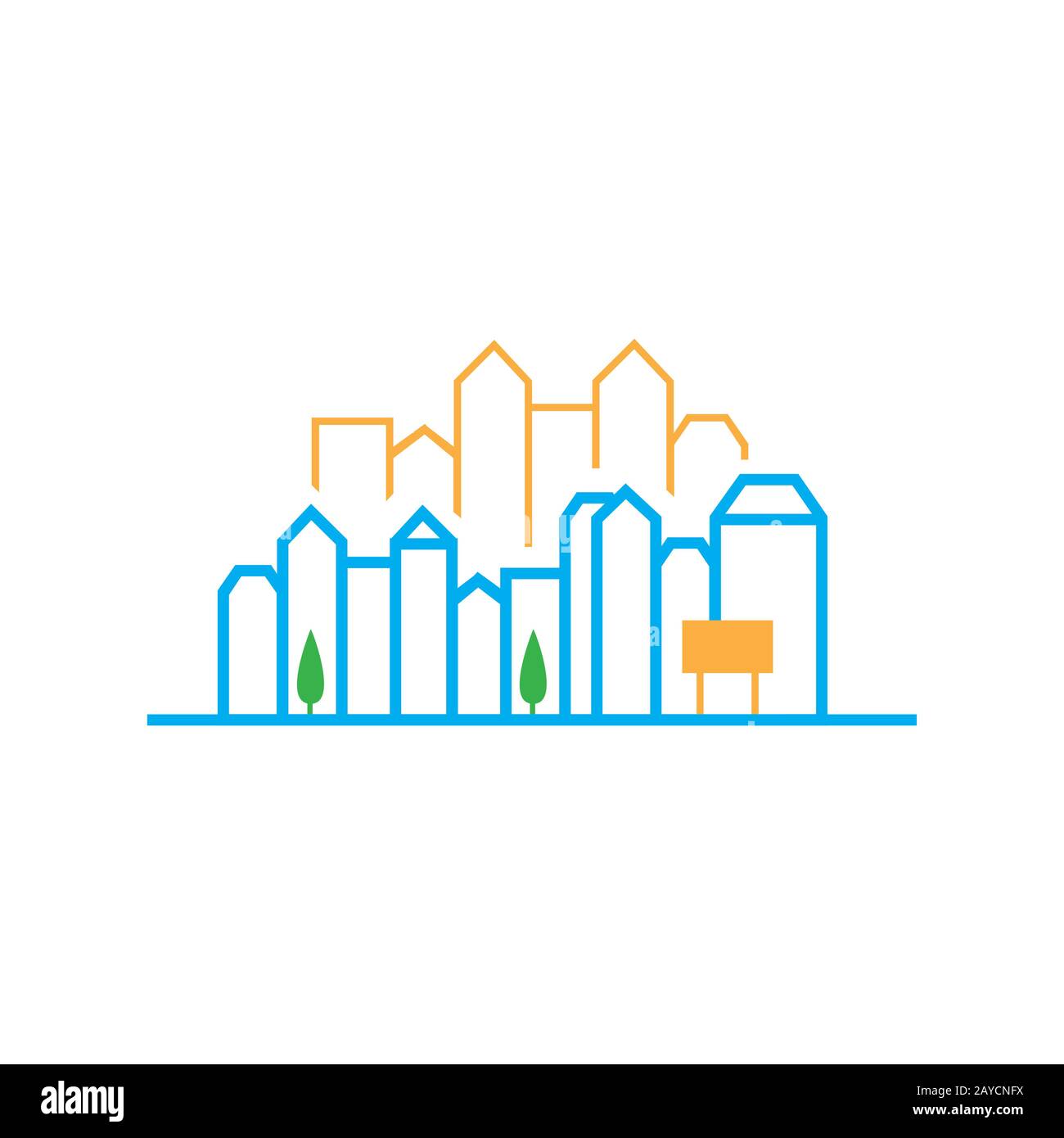 Downtown building sign logo Stock Vector Images - Alamy