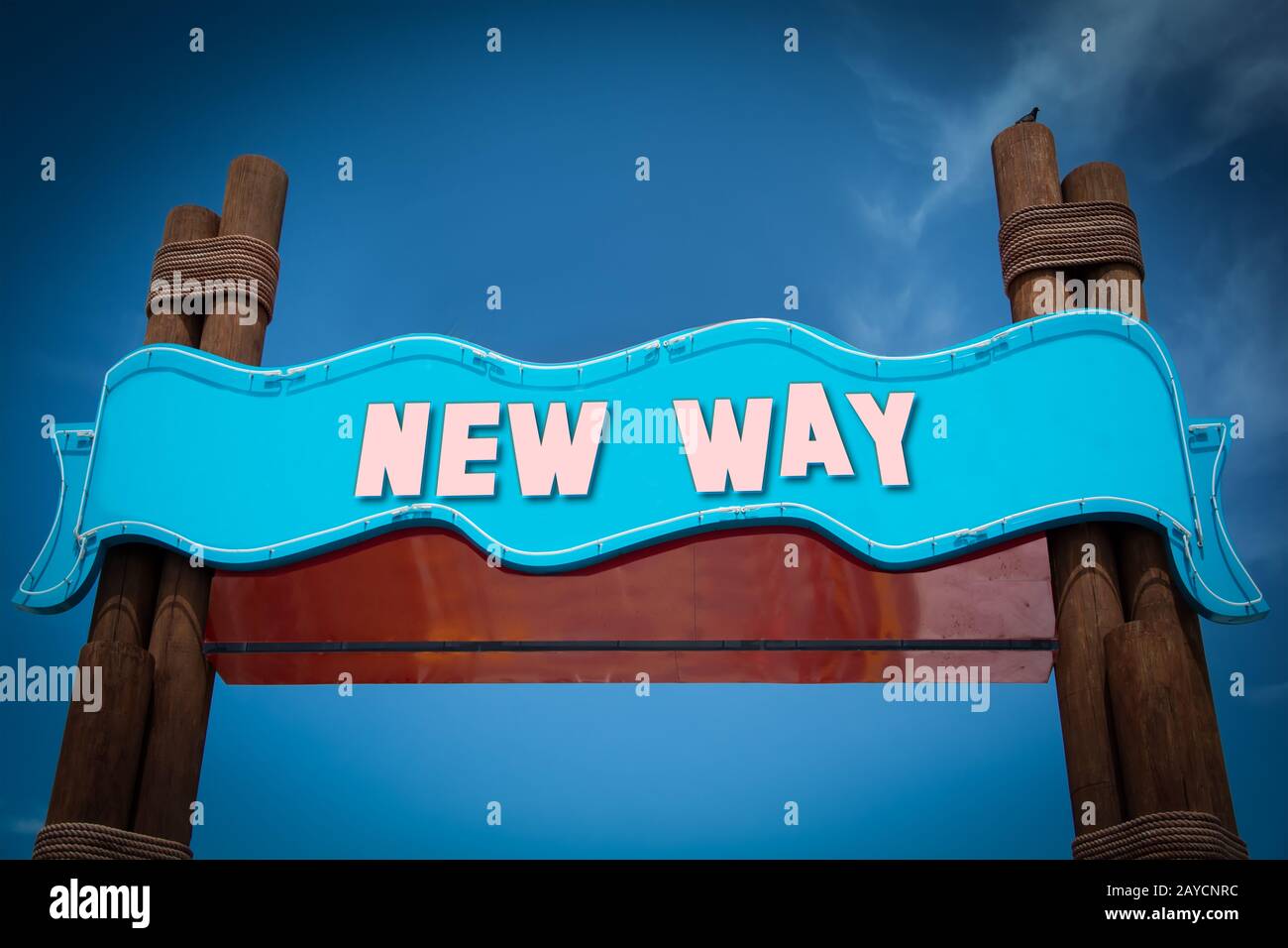 Street Sign New Way Stock Photo - Alamy