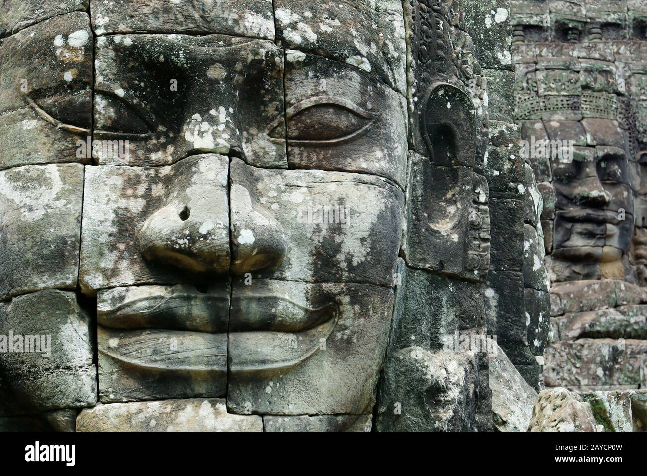 temple bayon,in the archaeologic park of Angkor wat,Cambodia Stock ...