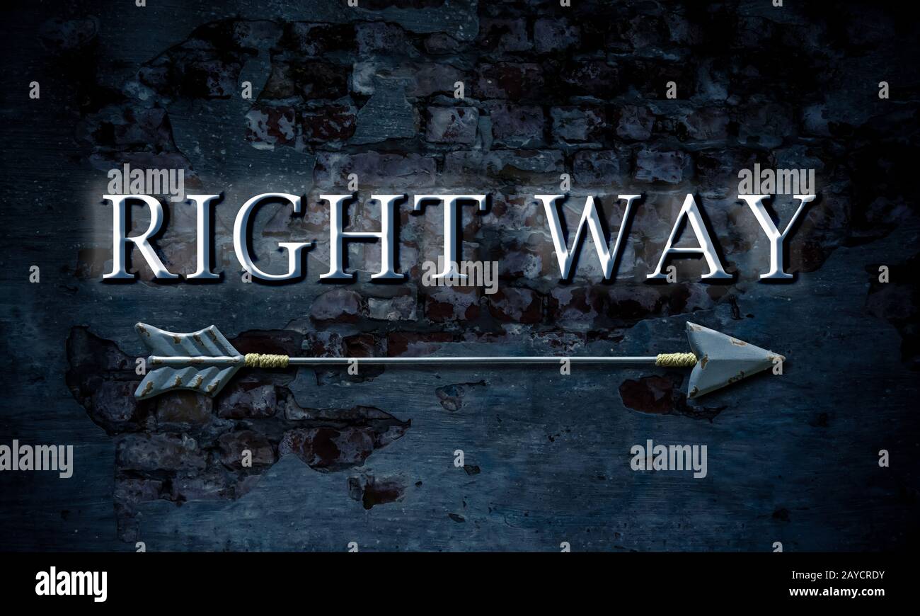 Street Sign Right Way Stock Photo - Alamy