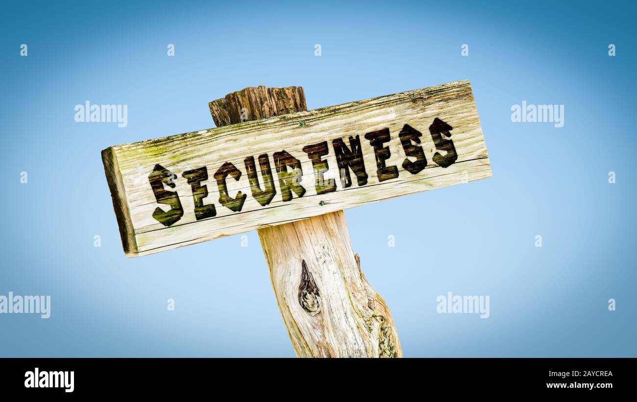 Street sign secureness hi-res stock photography and images - Alamy