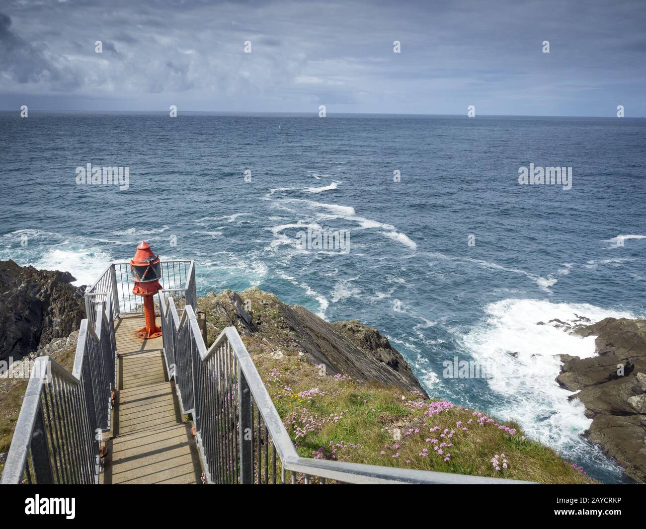 Signal station at Mizen Head Lighthouse in Ireland Stock Photo - Alamy