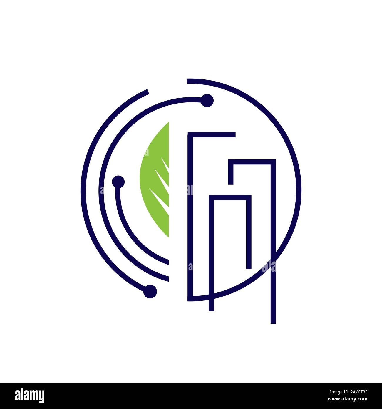 Tech tree logo symbol vector hi-res stock photography and images - Alamy