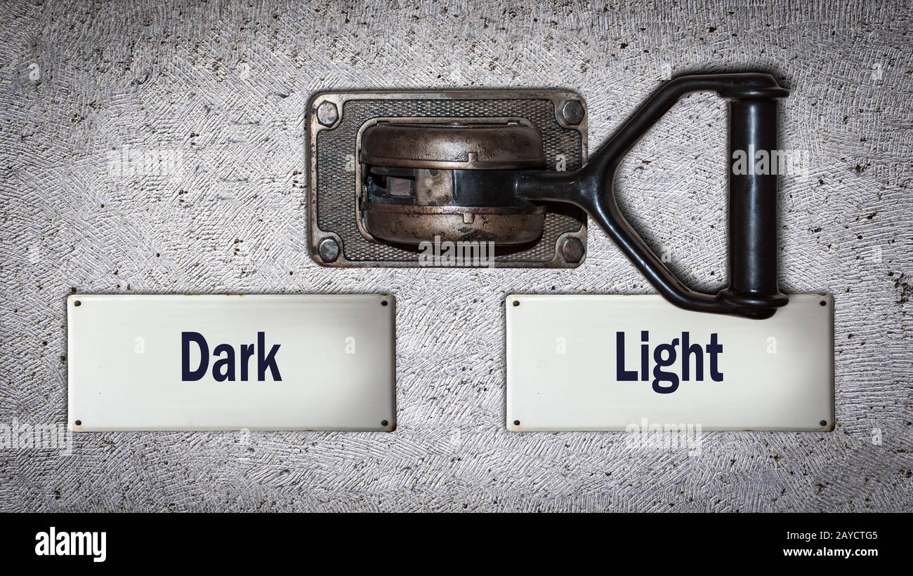Wall Switch Light versus Dark Stock Photo - Alamy