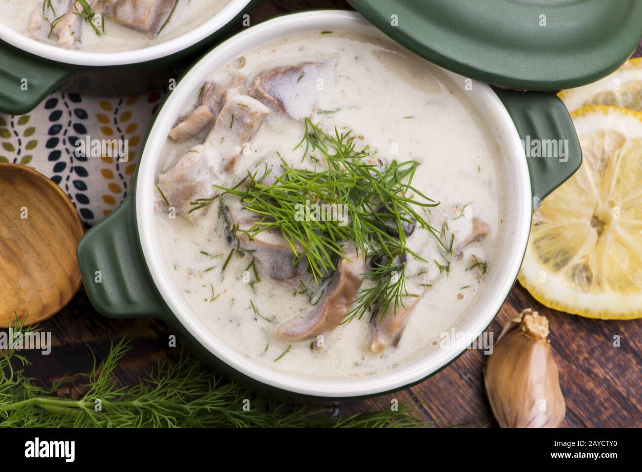 turkish traditional tripe soup; iskembe corbasi and offal soup Stock ...