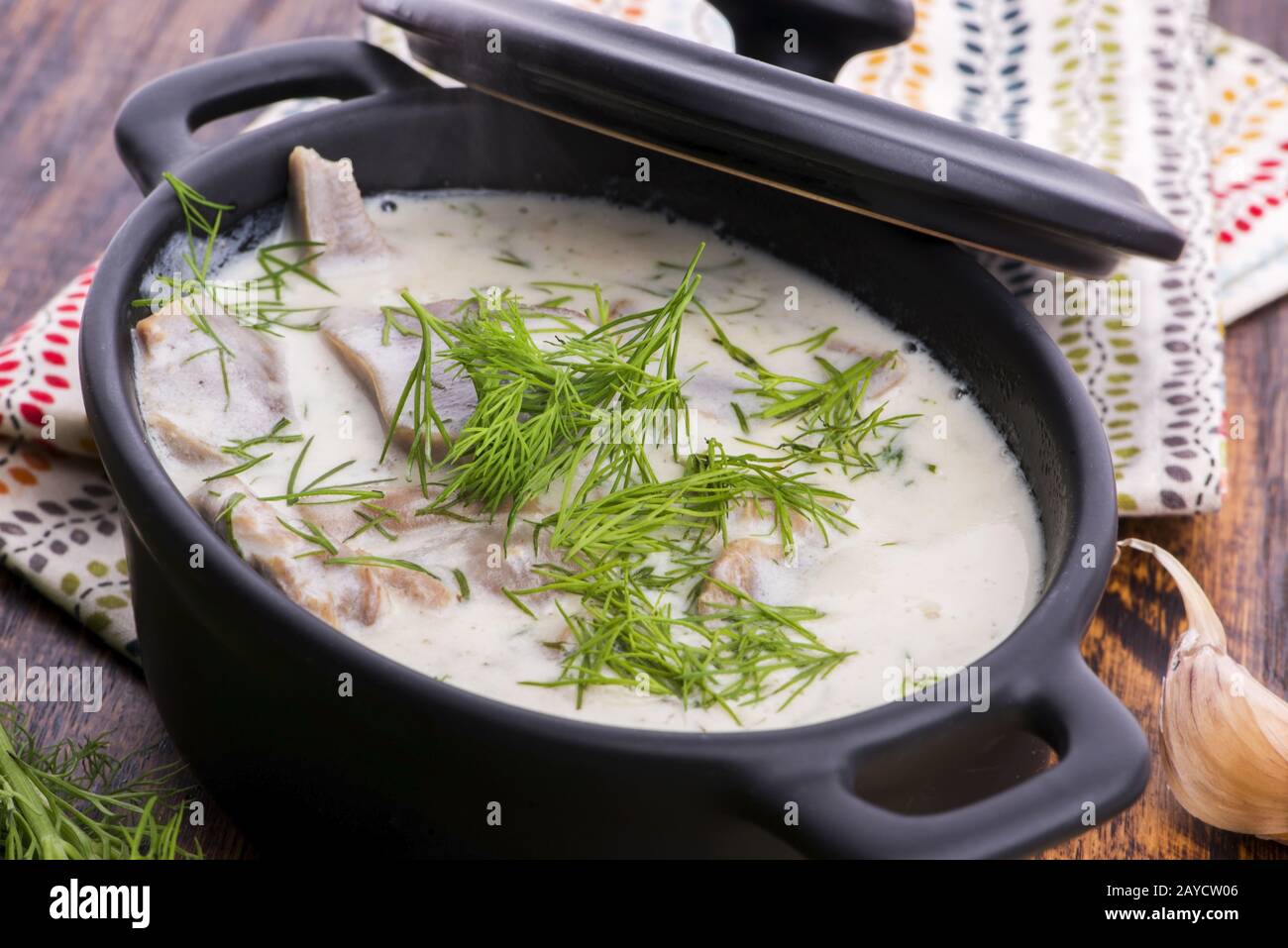 turkish traditional tripe soup; iskembe corbasi and offal soup Stock ...