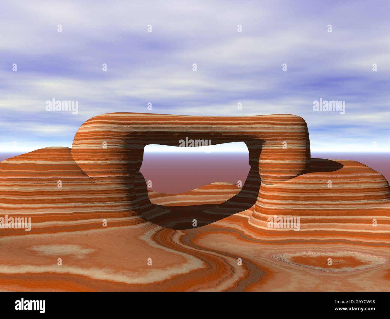 Sandstone gate in the desert Stock Photo - Alamy