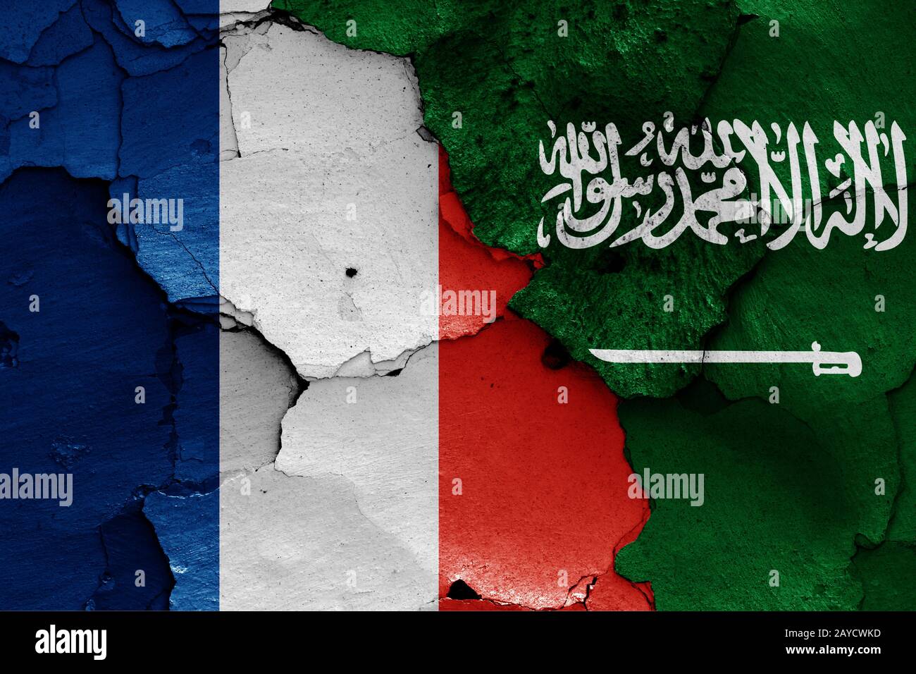 Saudi arabia france flag hi-res stock photography and images - Alamy