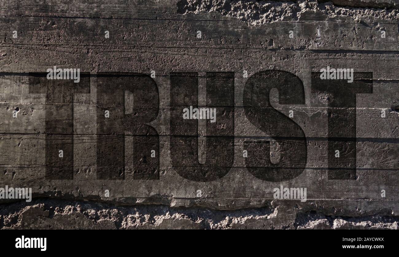 Trust stone concept Stock Photo - Alamy