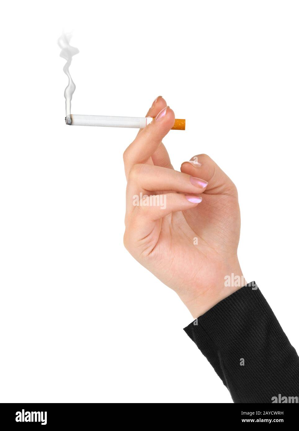 Woman cigarette danger hand hi-res stock photography and images - Alamy
