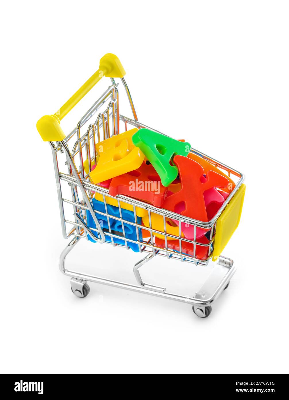 Alphabet letters in shopping Cut Out Stock Images & Pictures - Alamy
