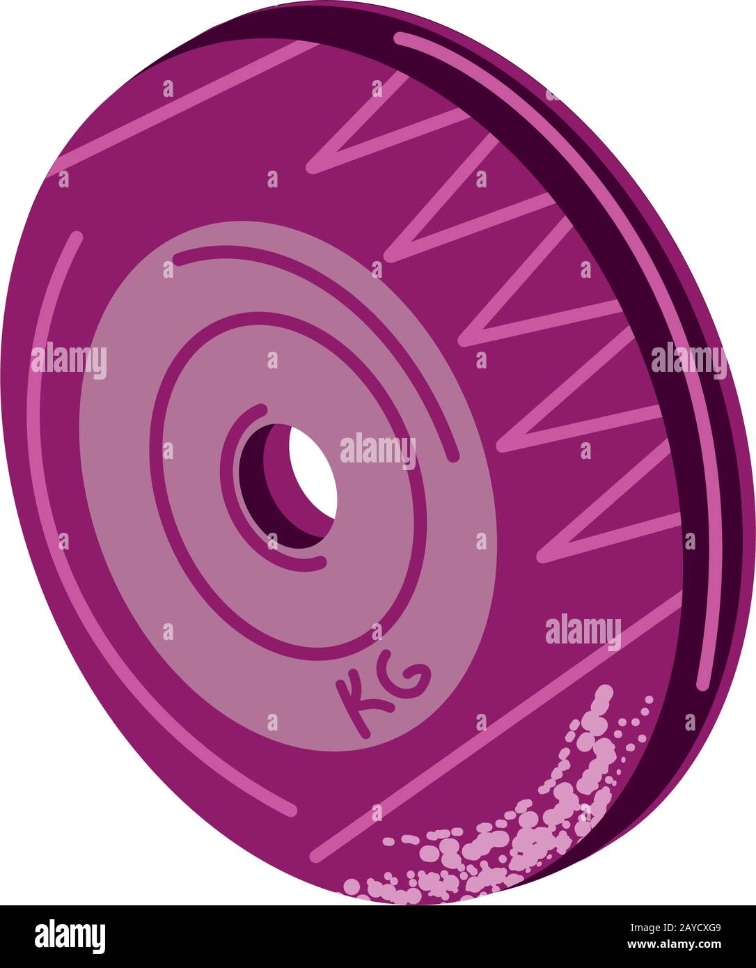 gym weight disk icon over white background, flat and colorful design ...