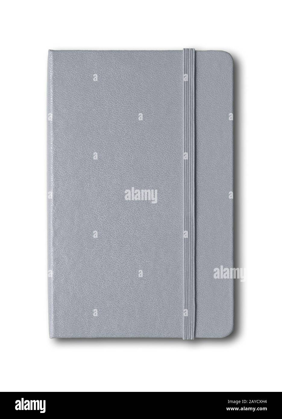 Grey closed notebook isolated on white Stock Photo - Alamy