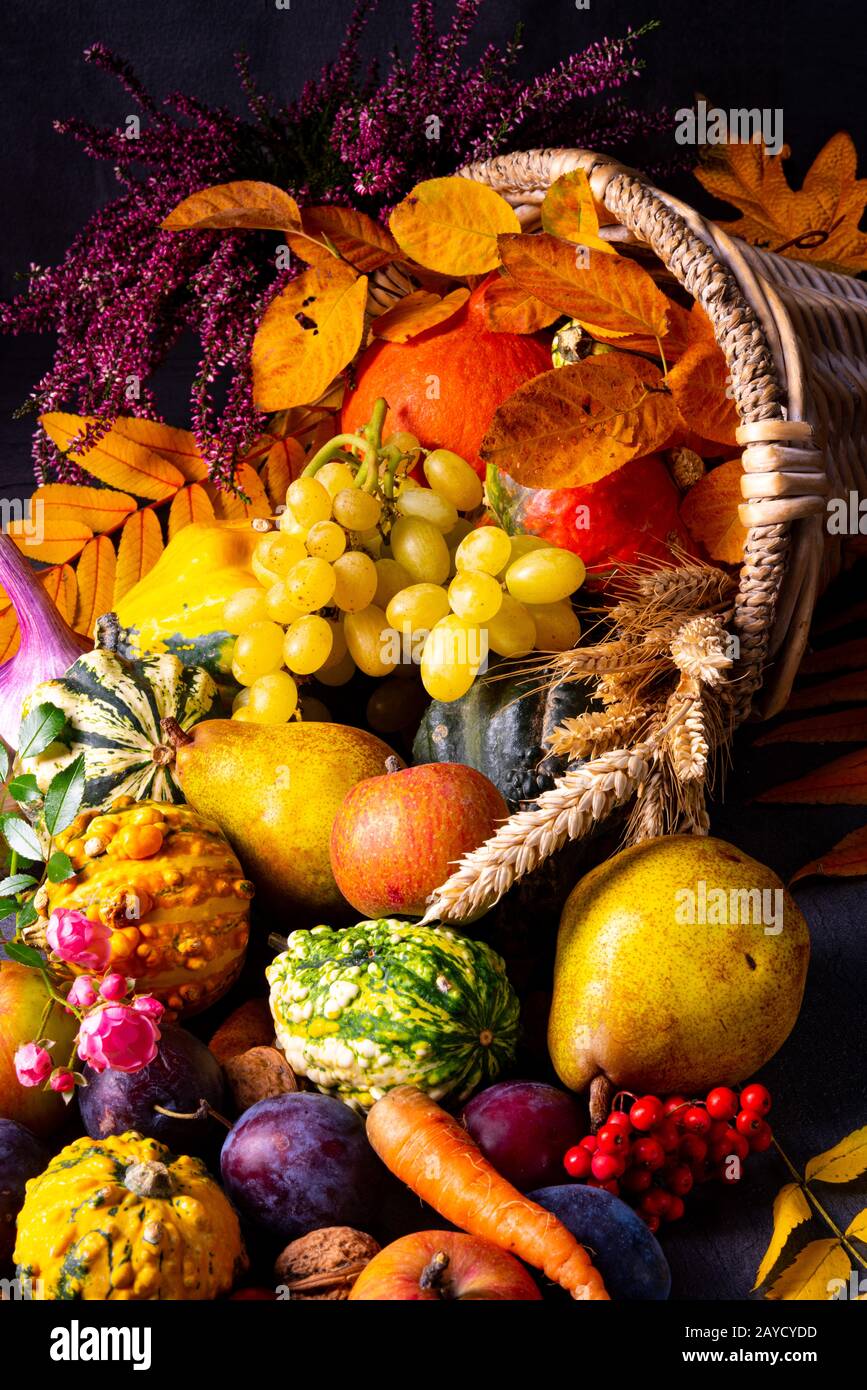 The beautiful and autumnal cornucopia Stock Photo - Alamy