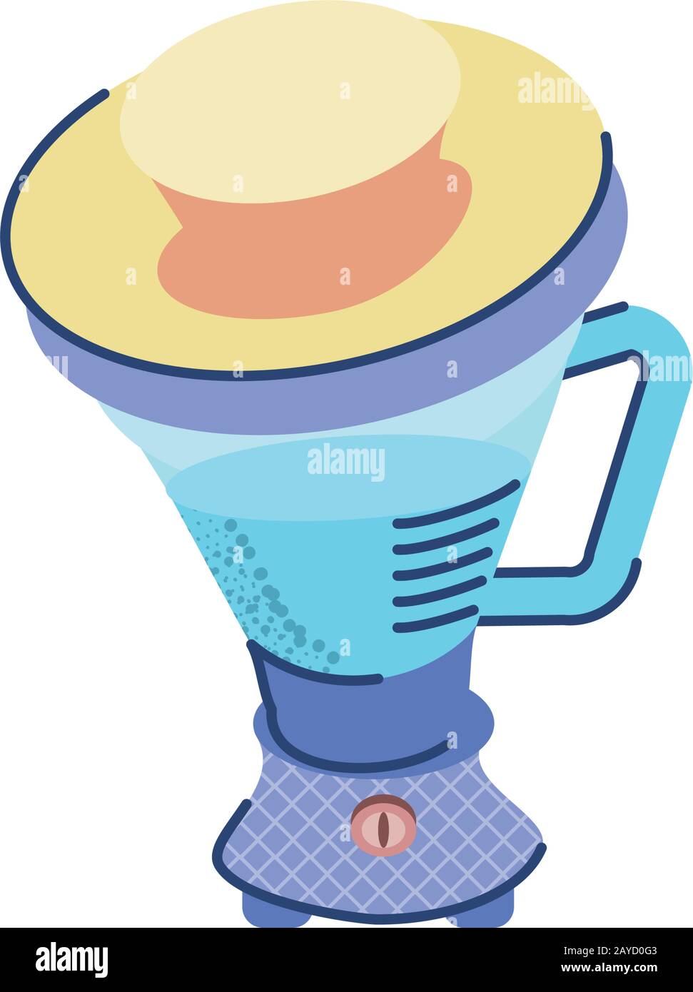 cartoon blender icon over white background, flat and colorful design ...