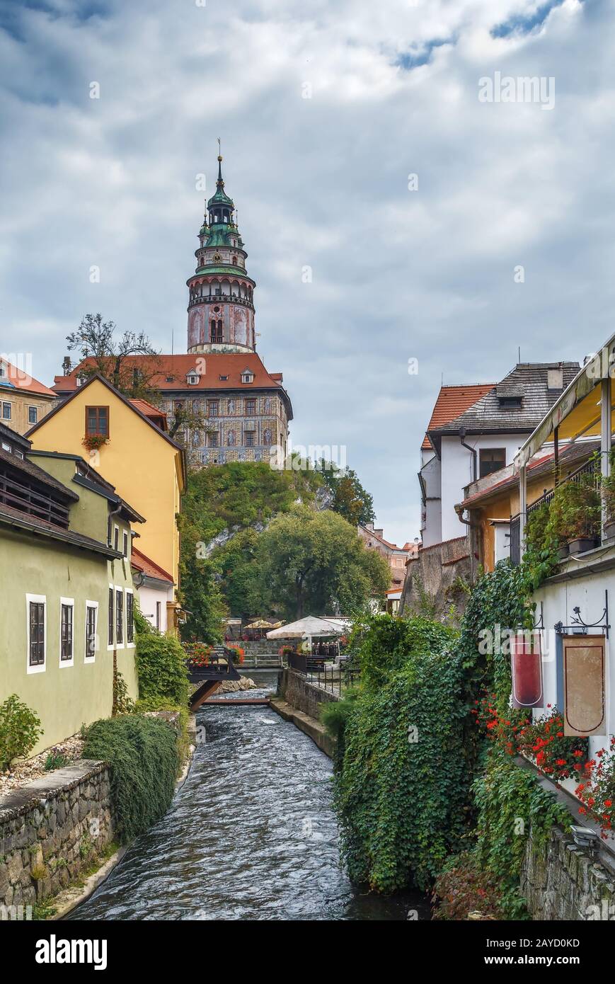 Cesky krumlov castle tower hi-res stock photography and images - Alamy