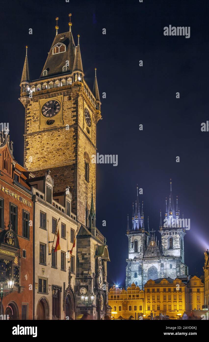 Prague city hall hi-res stock photography and images - Alamy
