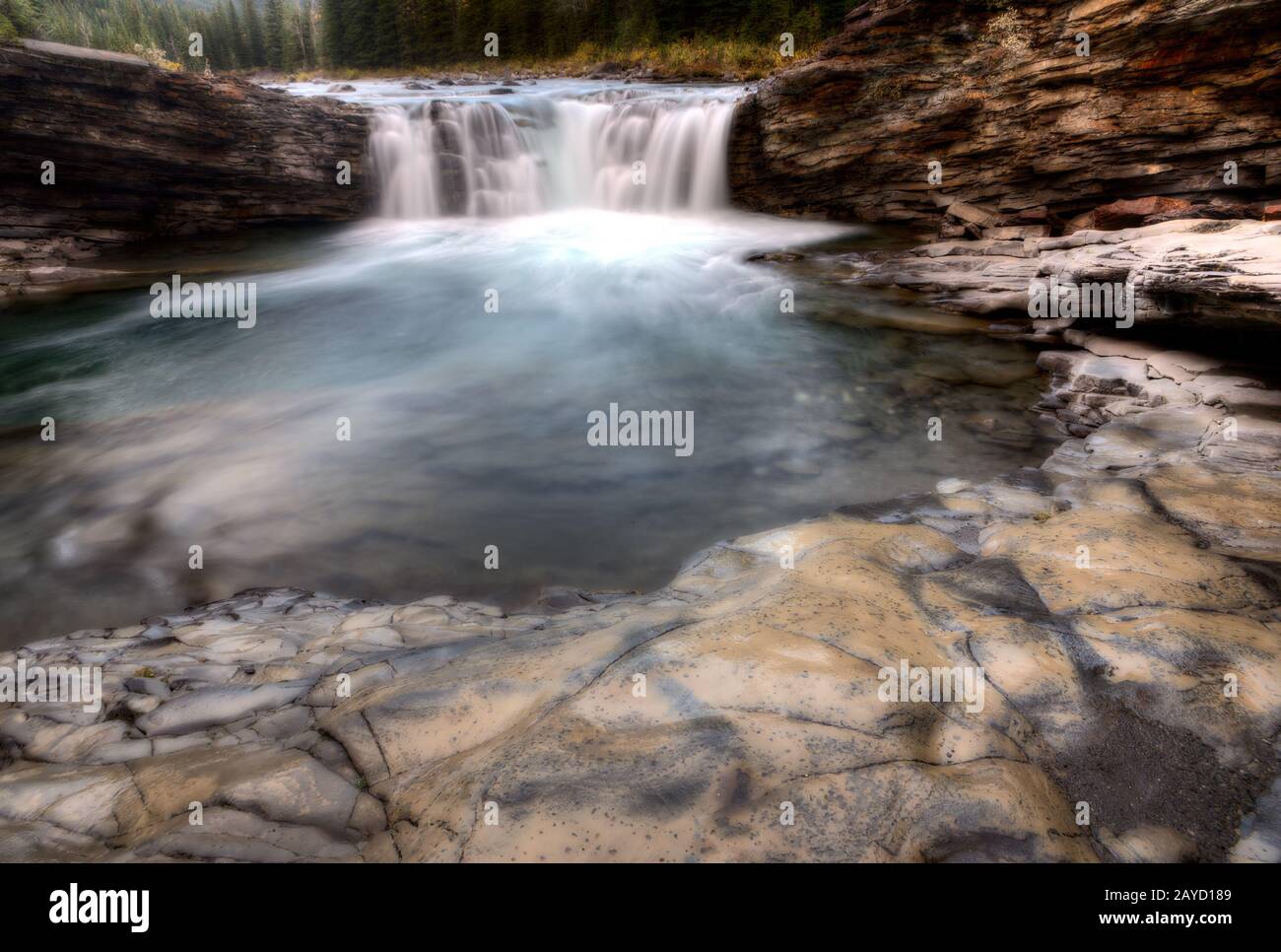 Sheep River Falls Allberta Stock Photo - Alamy