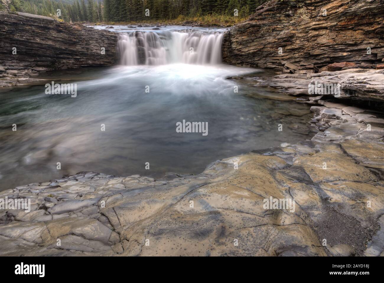 Sheep River Falls Allberta Stock Photo - Alamy