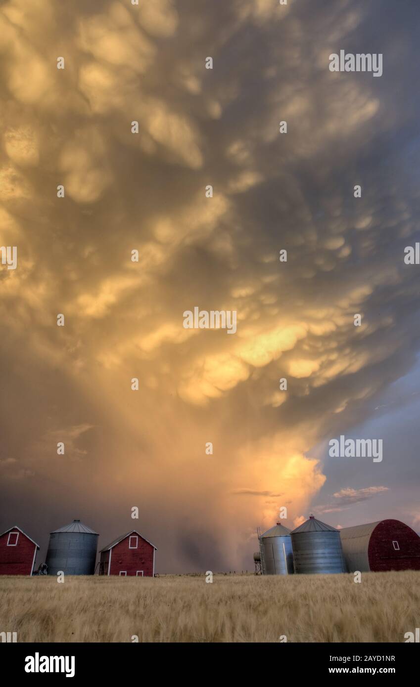 Sunset Storm Clouds Canada Stock Photo - Alamy