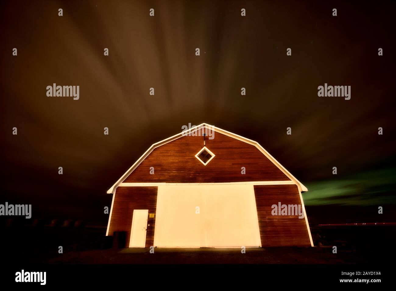 Rural Barn Night Photograhy Stock Photo - Alamy