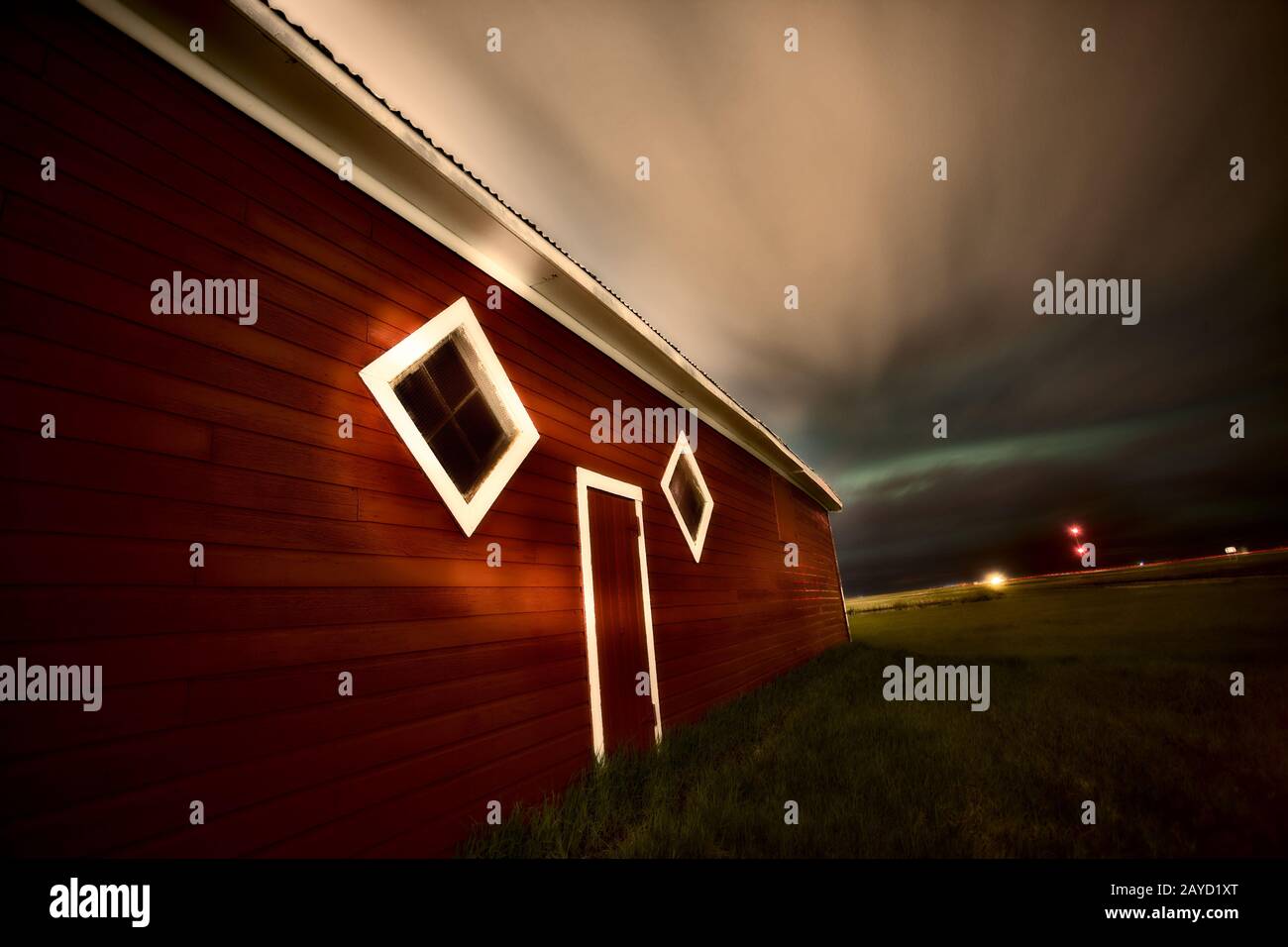 Rural Barn Night Photograhy Stock Photo - Alamy