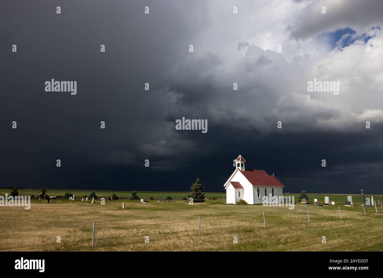 Storm Clouds Saskatchewan Rainbow Stock Photo - Alamy