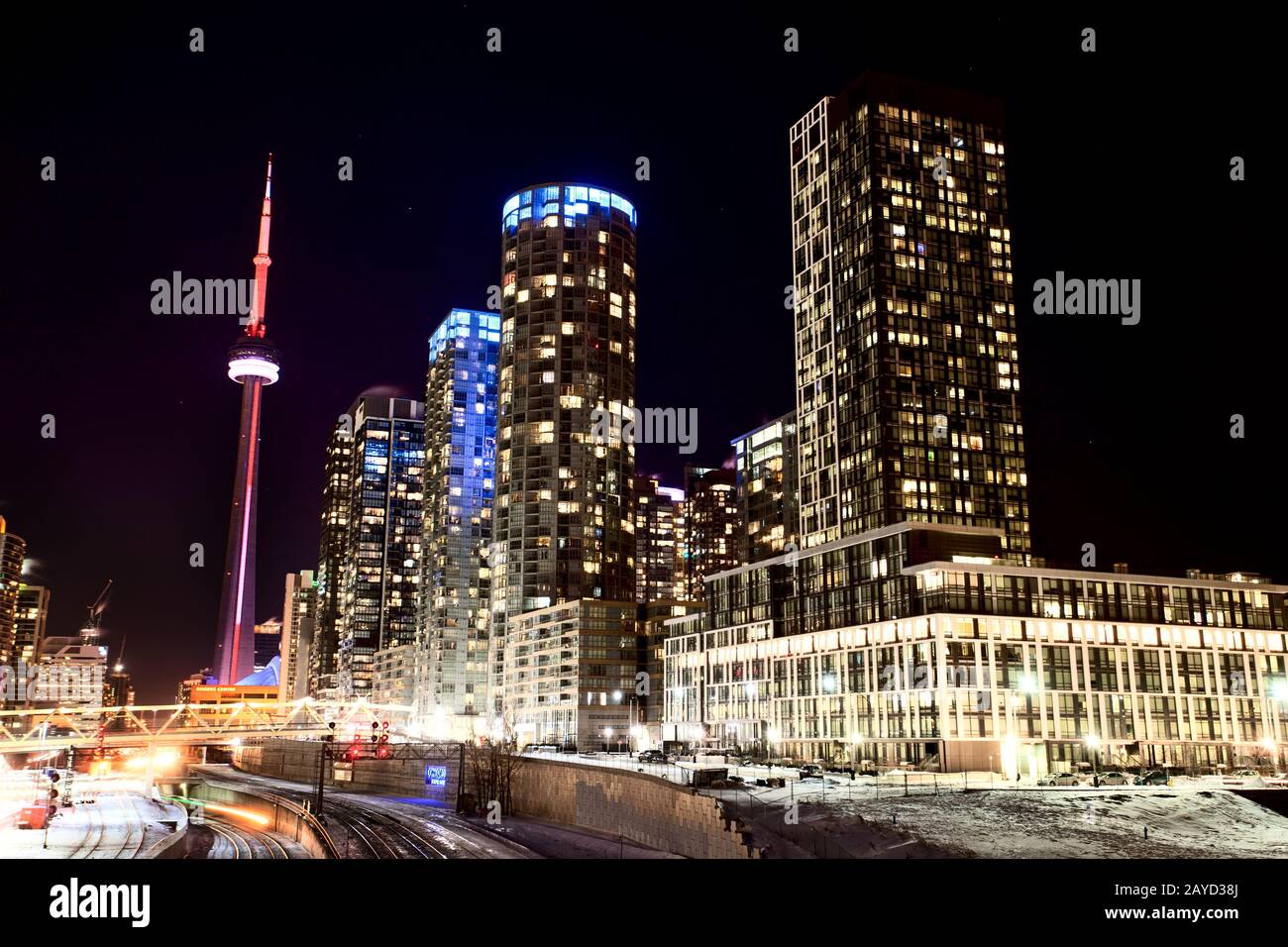 Toronto buildings night hi-res stock photography and images - Alamy