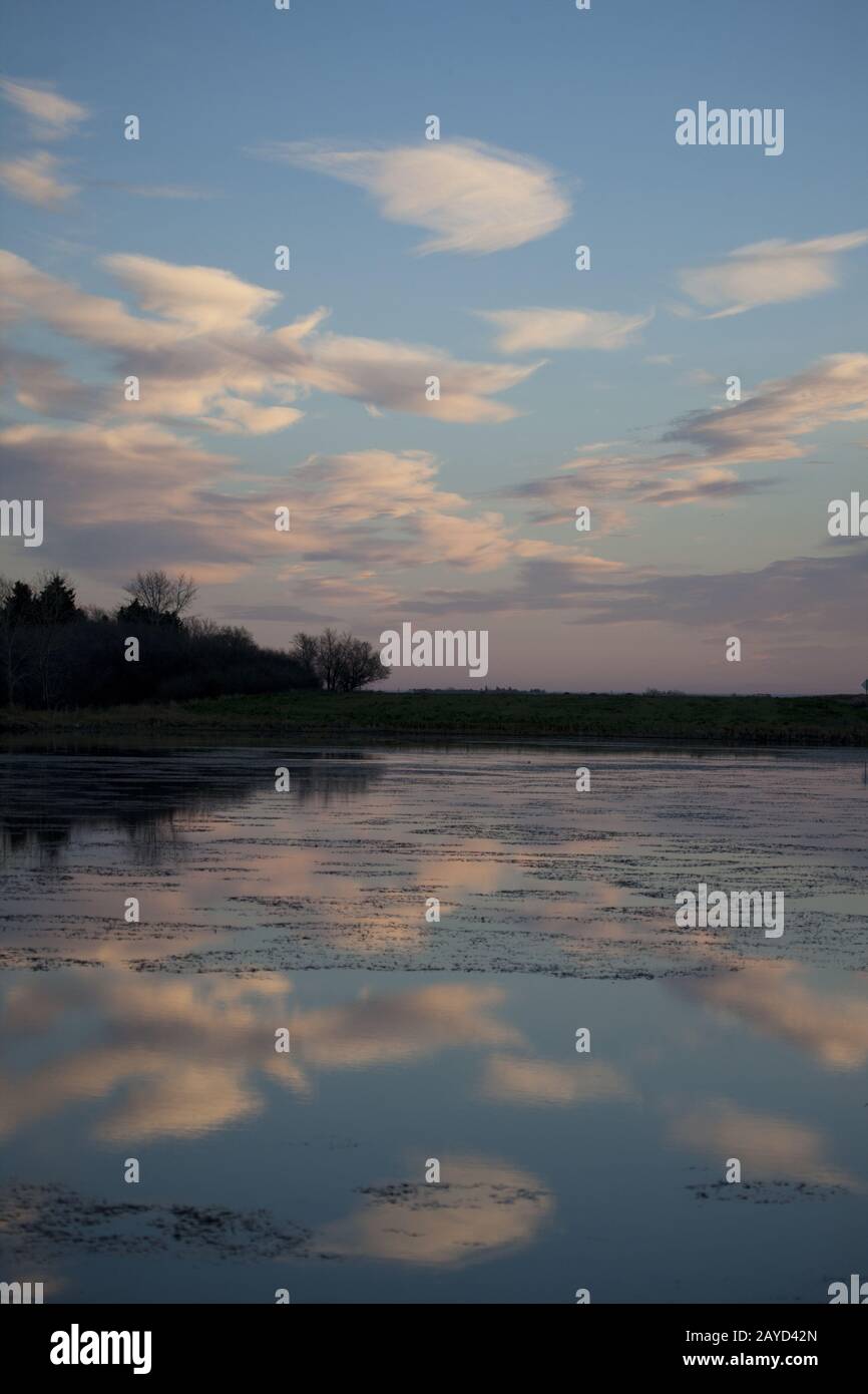Lake Reflection Clouds Stock Photo - Alamy
