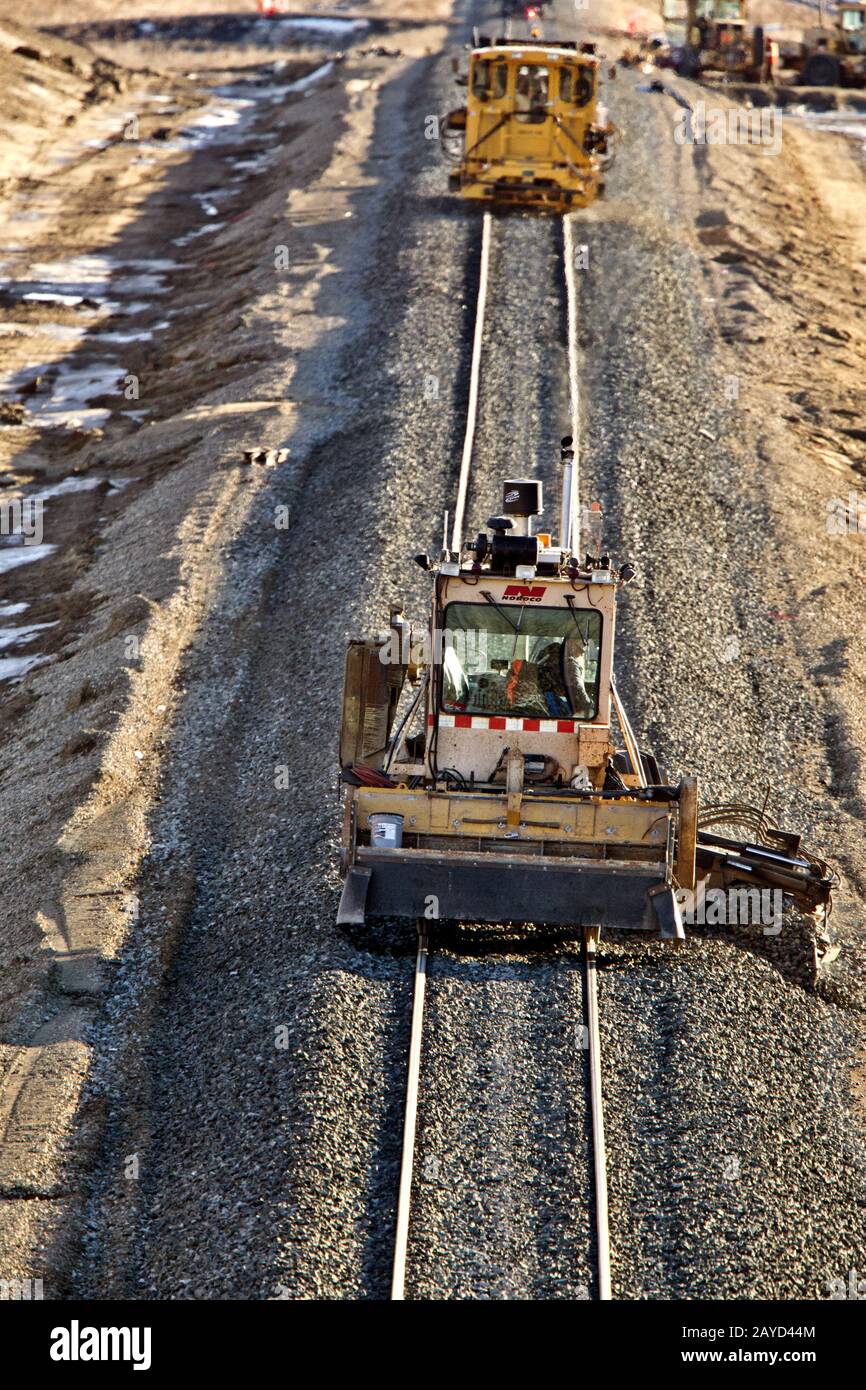 New Railroad Construction Stock Photo - Alamy