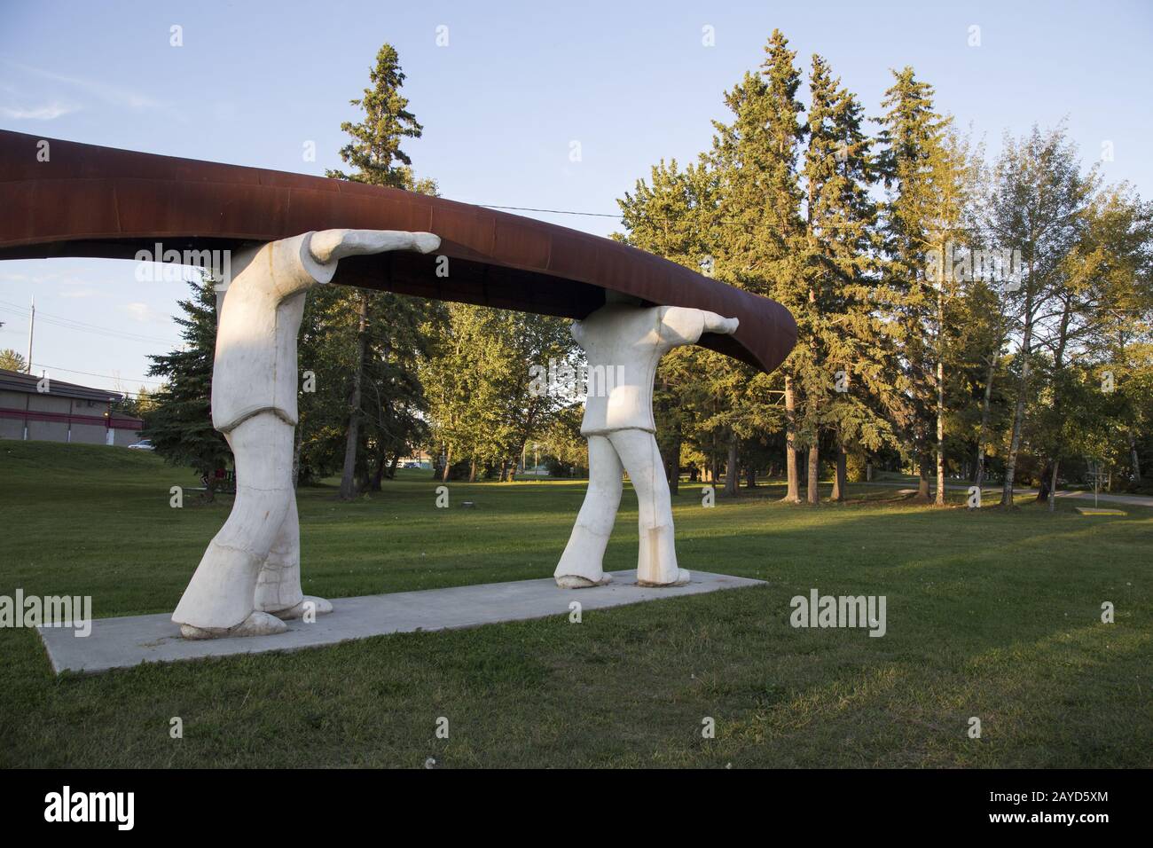 Canoe Statue Canada Stock Photo - Alamy