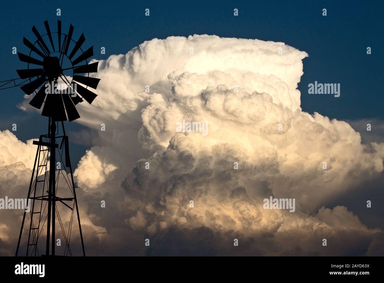 Old Fashioned Wind Mill Stock Photo - Alamy