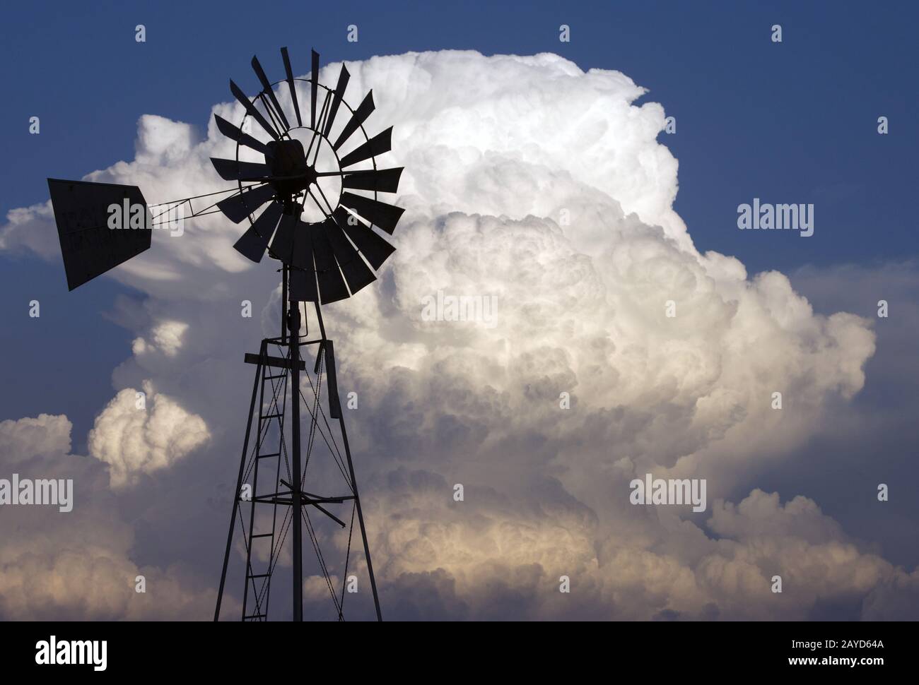 Old Fashioned Wind Mill Stock Photo - Alamy